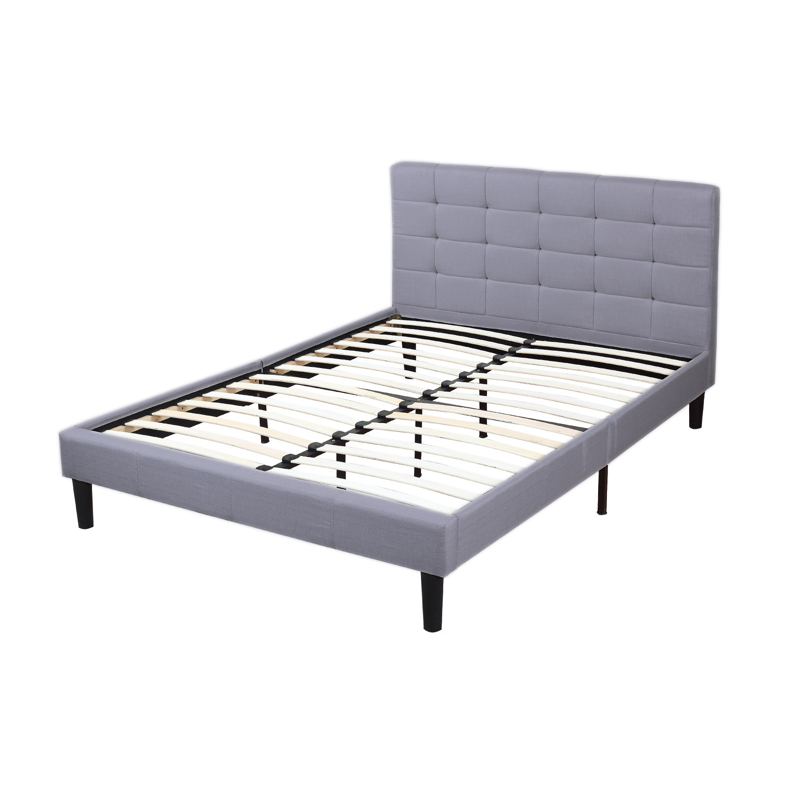 Madison Home Usa Classic Deluxe Linen Low Profile Platform Bed Frame